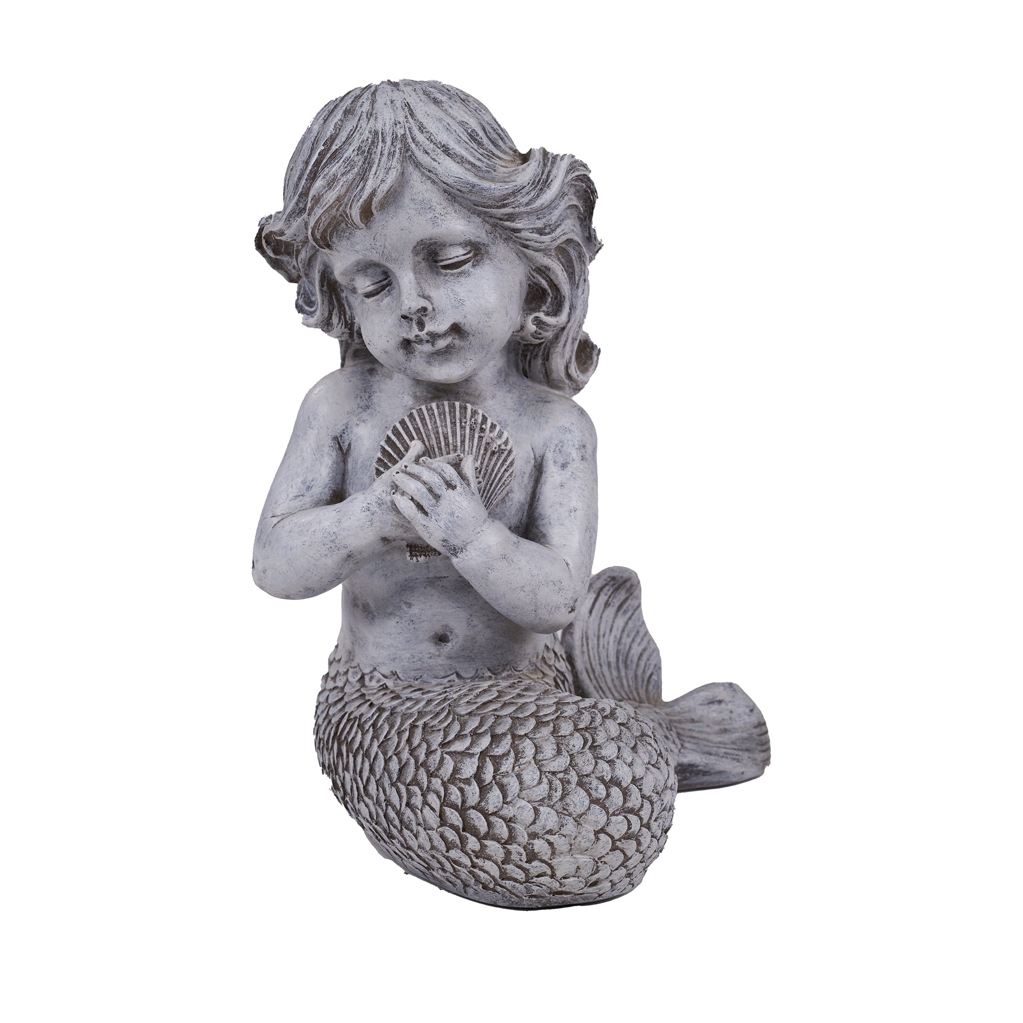 Kneeling Mermaid Holding Shell – Hi-Line Wholesale CA